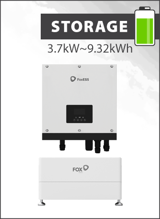 Fox ESS 3.7kW Hybrid Inverter with ECS4800 Battery Stack of 2 (9.32kWh ...